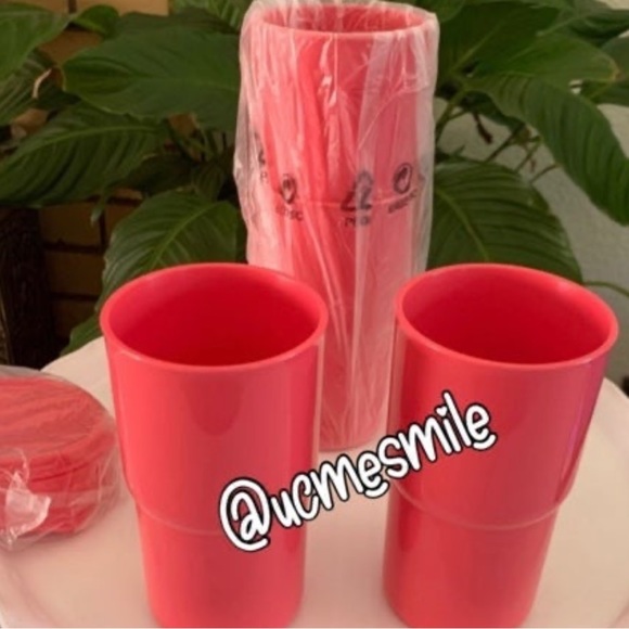 Tupperware | Dining | Tupperware Tabletop Stacking Tumblers With Seals ...